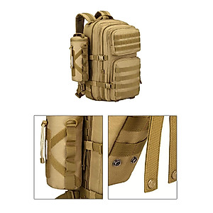 Jadedragon Water Bottle Carrier Tactical Holder Storage Bag Bottle Pouch Holder with Adjustable ShoulderHand Strap 33oz for Hiking Travel Camping (Black cp)