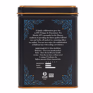 Harney & Sons Black Cask Bourbon Tea, 20 Sachets of Smoky Black Tea with Light Caramel Flavors