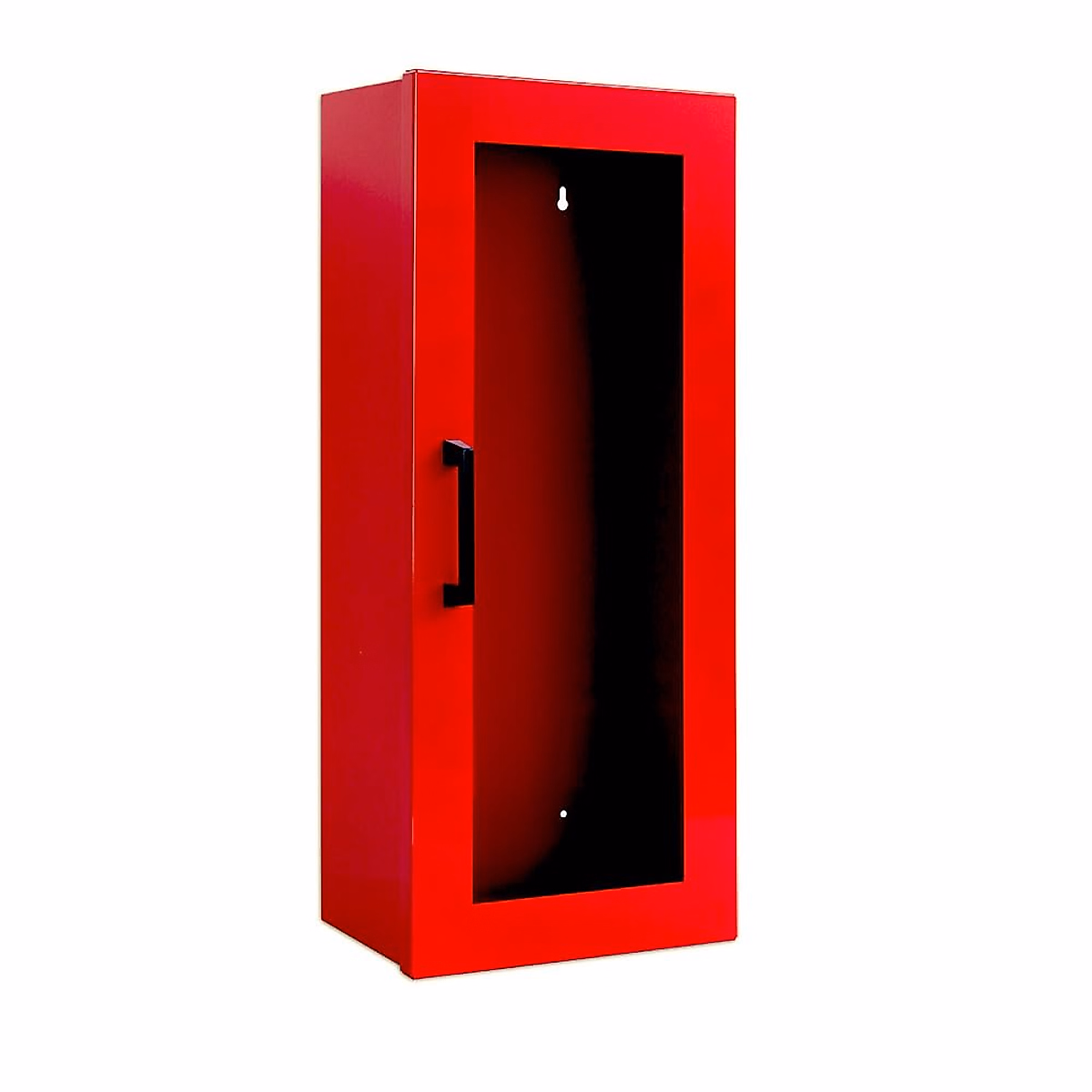 Fire Extinguisher Cabinet | Wall & Surface Mount Steel Cabinet | Holds 5 Pound and 10 Pound | Door with Handle Version, Red | Fire Extinguisher Not Included