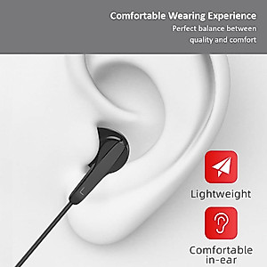 Kamon K544 USB-C Wired Earbuds, Magnetic in-Ear Earphones Headphone with Mic Tangle-Free Cord, Built-in DAC Chip, Powerful Bass & Crystal Clear Audio, for Mac, iPad Pro, Samsung Galaxy, Google (Black)