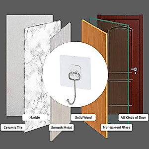 JIQGOZBAN 10 Packs Adhesive Command Hooks, Heavy Duty Wall Hook for Hanging, Waterproof Stick on Hooks for Keys Pictures Bathroom Shower Outdoor Kitchen Door Curtain Rods No Drilling 13lb(Max)