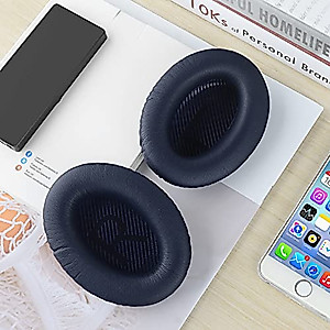 Ear Pads for Bose QC45 QC35 QC35 ii Gaming QC15 QC25 AE2 AE2i AE2w SoundTrue SoundLink Around-Ear Headphones Replacement Ear Cushions, Ear Covers, Headset Earpads (Protein Leather/Midnight Blue)