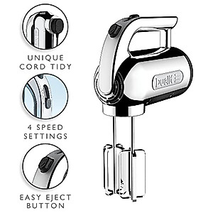 Dualit 4-Speed Professional Hand Mixer, Chrome