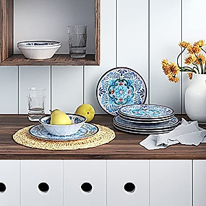 Certified International Talavera Melamine 12 pc Dinnerware Set, Service for 4, Multicolored