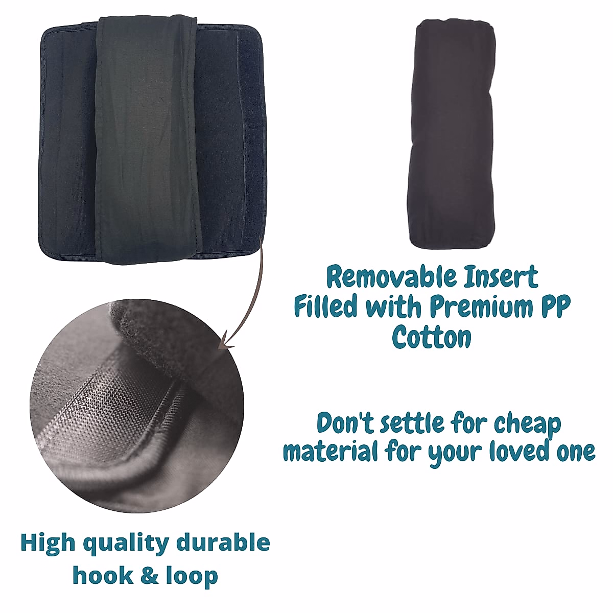 SafeBB Premium Seat Belt Adjuster for Kids, Seatbelt Pillow, Headrest Hooks Bundle! Shoulder Strap Pad for Head Neck Support, Seat Belt Cushion for Kids and Adults, Black