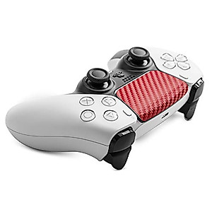 TouchProtect Carbon Red Pro Bundle for PS5 | Dualsense Edge & Standard Dualsense Textured Trackpad Skin Combo Pack.