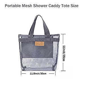 CHuikp Portable Shower Caddy ，3 Pcs Portable Shower Mesh Caddy Bag Dry Hanging Portable Shower Tote Bag ，Shower Caddy Suitable For Travel Swimming Sports Gym Camp Shopping College Dorms.