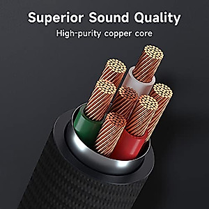 YESIDO Aux Cord for iPhone, 3.5mm Aux Cable for Car, Headphone, Speaker and Home Stereo, Compatible with iPhone 13/12/11/XS/XR/X 8/iPad/iPod, Support iOS 15-1.2M/3.94ft(Black)