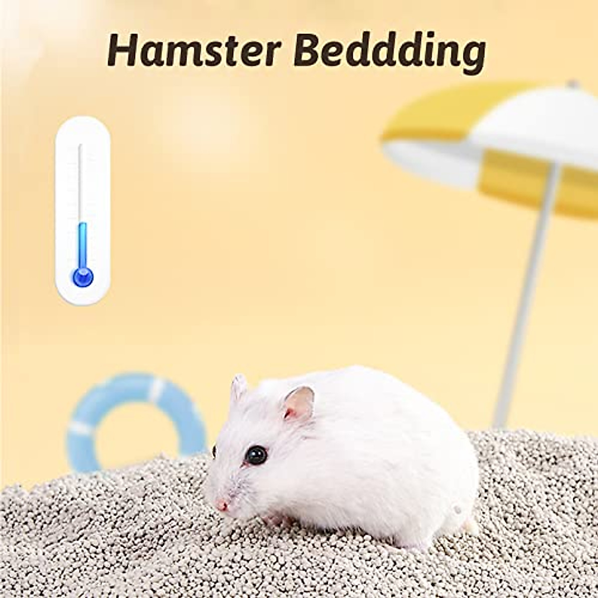 Hamiledyi Hamster Litter Potty Sand, 5.5 LB Small Animal Litter Pellets Dust Free Ferret Bathing Sand Gerbil Sand Bath Guinea Pig Bedding for Bunny Hedgehog Rabbit Dwarf Syrian Mouse (Apple)