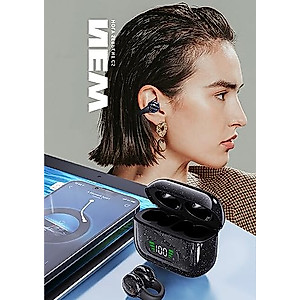Open Ear Bluetooth Earbuds Ear Clips Wireless Bluetooth Headphones Open Ear Bone Conduction Earbuds Noise Cancelling Wireless Bluetooth Earbuds Open Air Headphones Earphones Sports Earbuds for School