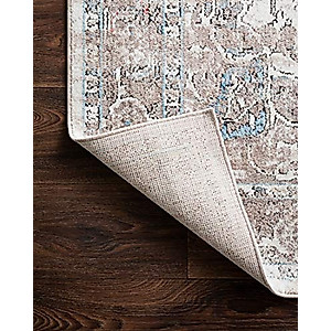 Loloi II Dante Collection DN-05 Ivory/Stone, Transitional Area Rug, 6'-7" x 9'-2"