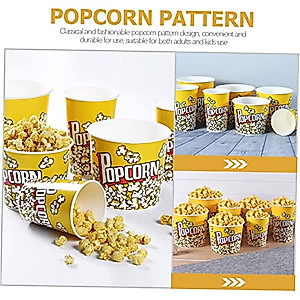 BESTOYARD 30 Pcs Popcorn Popcorn Bucket Bathtub Cake Decorating Wrapping Paper Containers Disposable Bucket Food Serving Basket Cardboard Popcorn Box Empty Popcorn Box Snack Bag Box