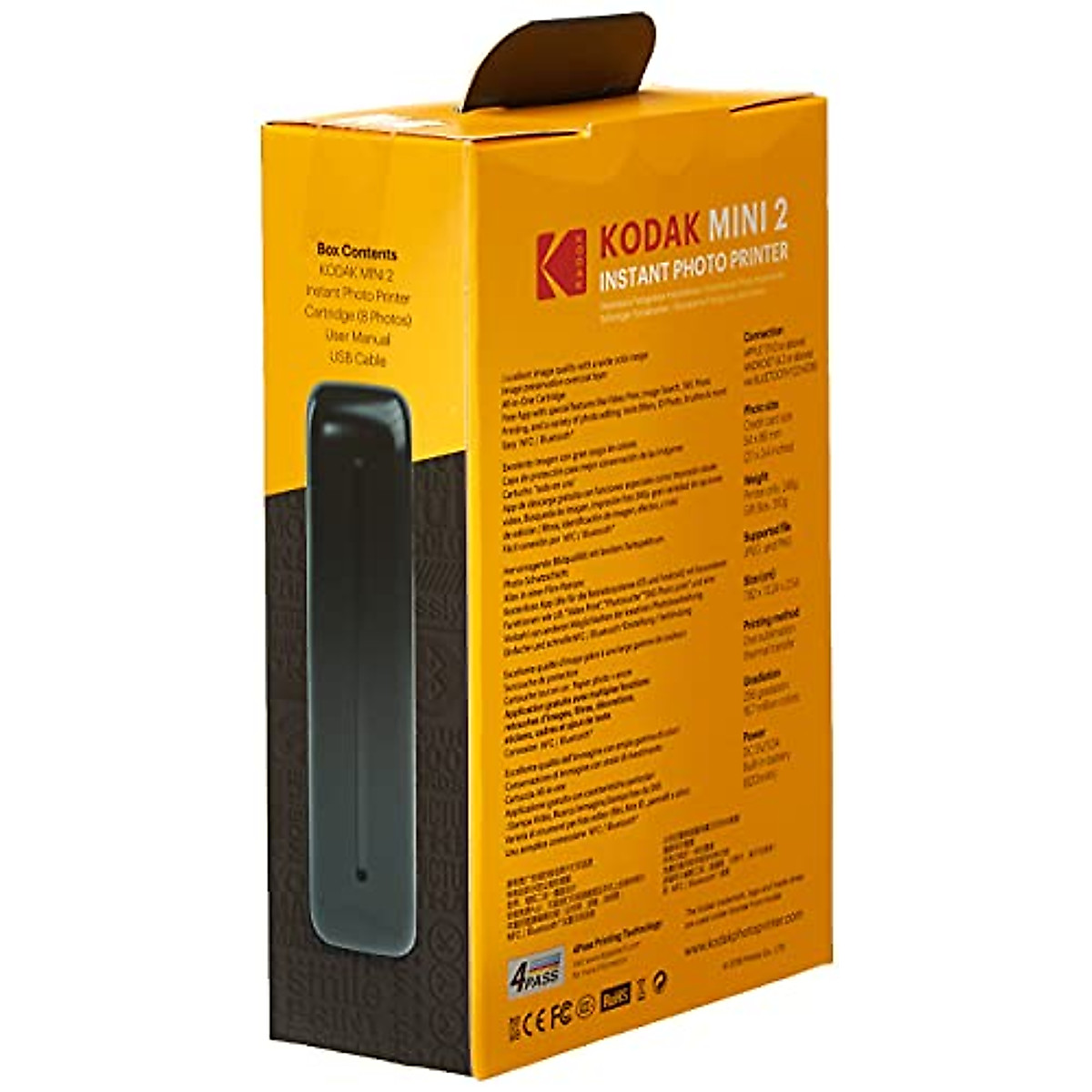 Kodak HD Wireless Portable Mobile Instant Photo Printer, Print Social Media Photos, Premium Quality Full Color Prints. Compatible w/iOS and Android Devices (Black)