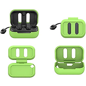 Silicone Case Replacement for Skullcandy Dime True Wireless Earbuds, Silicone Protective Skin Sleeve Accessory (Glow Green)