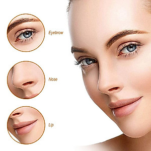 Replacement Heads for Finishing Touch Flawless Brows Eyebrow Facial Hair Remover, Rose Gold - Pack of 4