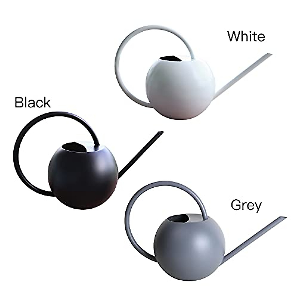 Flueyer 0.4L Metal Watering Can, Long Spout Watering Kettle Indoor Outdoor Home, Modern Style Garden Watering Pot for Office House Watering Bonsai Plants