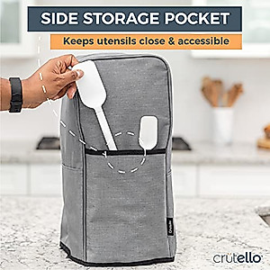 Crutello Blender Cover with Storage Pockets, Fits Machines Up to 8.25 x 9 x 17.75 Inches