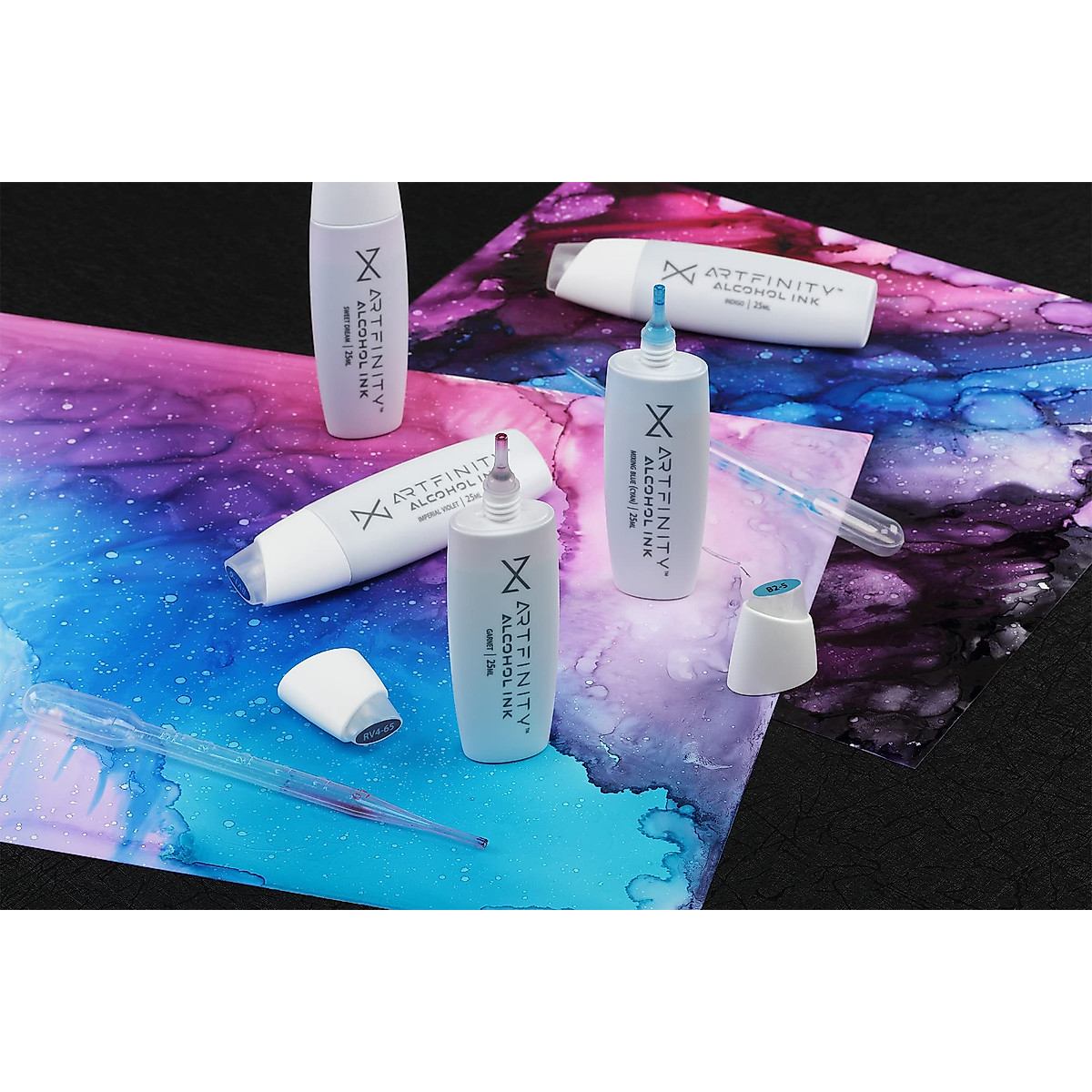 Artfinity Alcohol Inks 3 Pack - Vibrant, Professional, Dye-Based Alcohol Inks for Artfinity Alcohol Markers, Artists, Drawing, & More! - Leaf Green G1-6