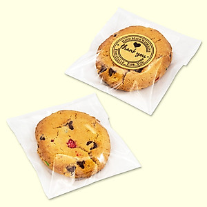 100 Bags - 3" x 4" Crystal Clear Protective Closure Bags with Self Adhesive Flap - Clear Resealable Cello/Cellophane Bags Good for Bakery, Candle, Soap, Cookie Poly Bags, in 2.1Mil Thickness