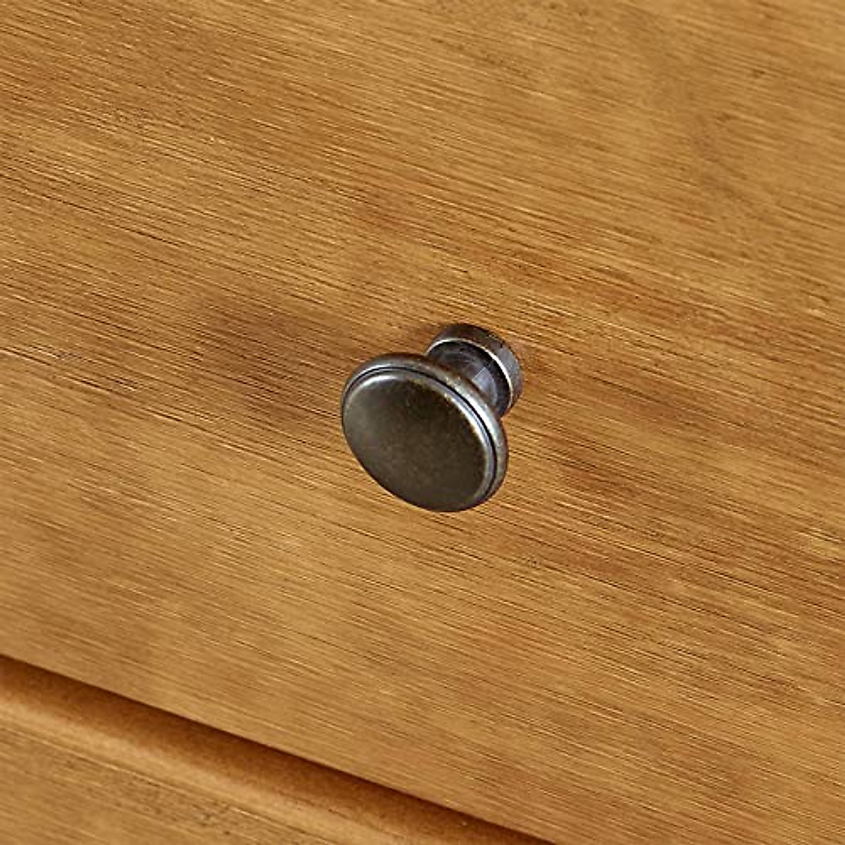 MUSEHOMEINC Rustic Wood with 3-Drawer Dresser,Storage Night Stand,Round Metal knobs,Oak Finish