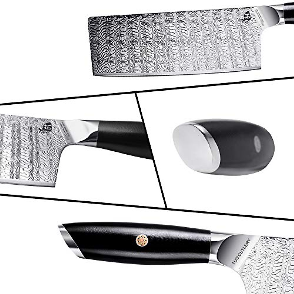 TUO Cleaver Knife 7 inch - Vegetable Meat Cleaver Knife for Home Kitchen High Carbon Stainless Steel with Gift Box