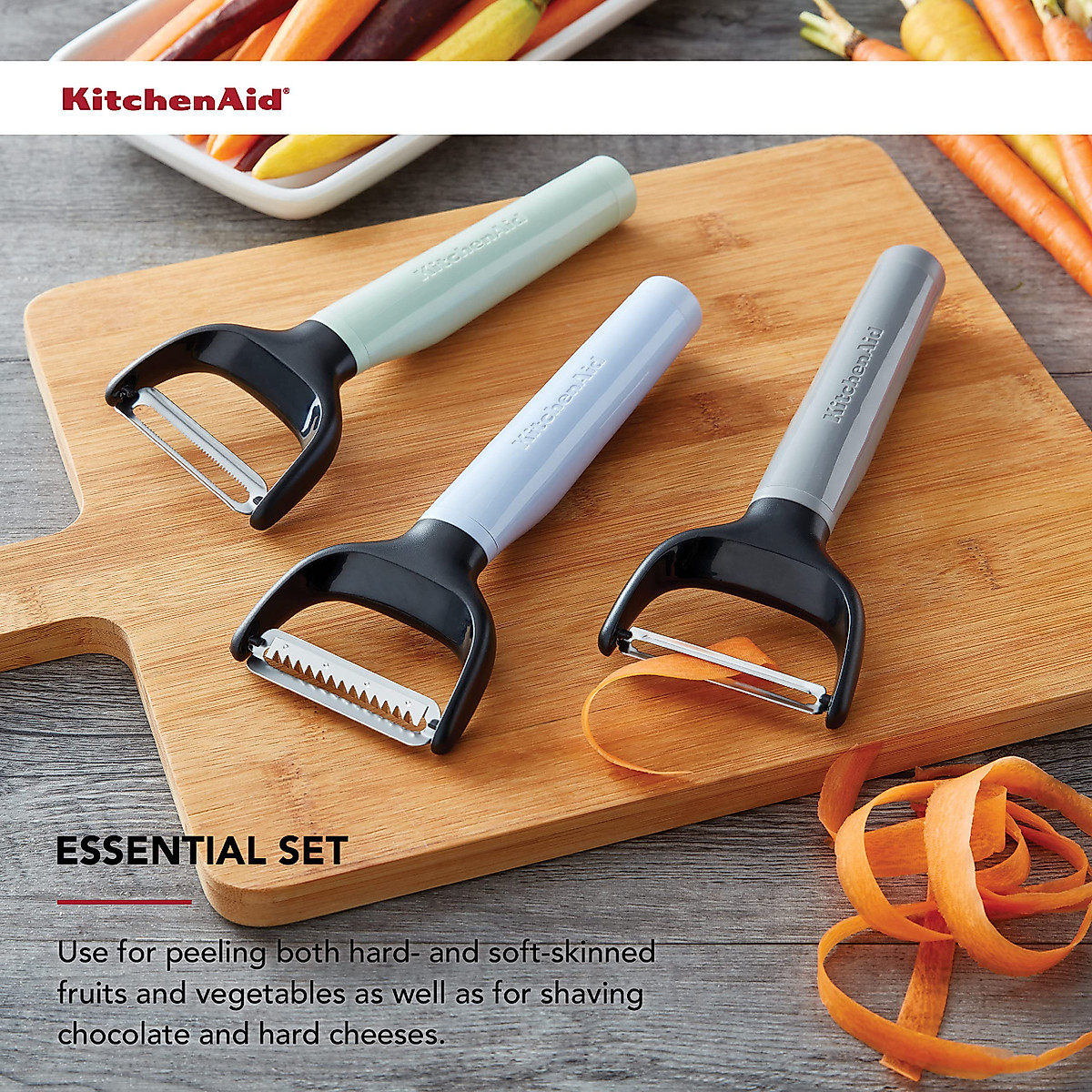KitchenAid Universal Assorted Peeler Set, 3-Piece, Pastel