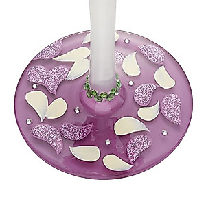 Enesco Designs by Lolita Coming Up Roses Floral Hand-Painted Artisan Wine Glass, 1 Count (Pack of 1), Multicolor