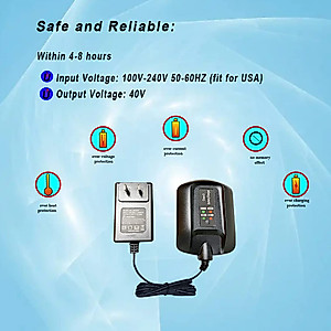 ANOPIW WA3747 Replace Worx WA3747 40V Portable Charger Compatible with Worx 40V Battery WA3580 WG180 WG280 WG380 WG580 Lithium Battery