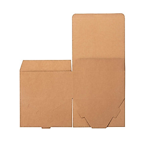 GEFTOL Small Black Gift Box 50 Pack 4 x 4 x 4 inches Fold Box Easy Assemble Paper Gift Box Bridesmaids Proposal Box for Bridal Birthday Party Christmas(Black)