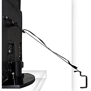 Mount It! TV Safety Straps For Child and Baby Proofing, Anti Tip Prevention and Earthquake Protection, Heavy Duty Metal Connectors, Secures to TV Stand and Walls, Black