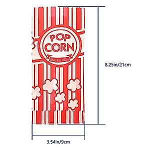 iplusmile Food Containers Popcorn Bags 20pcs Carnival Paper Popcorn Bags Snack Bags Individual Servings Popcorn Machine Accessories for Popcorn Bars Movie Nights Concessions