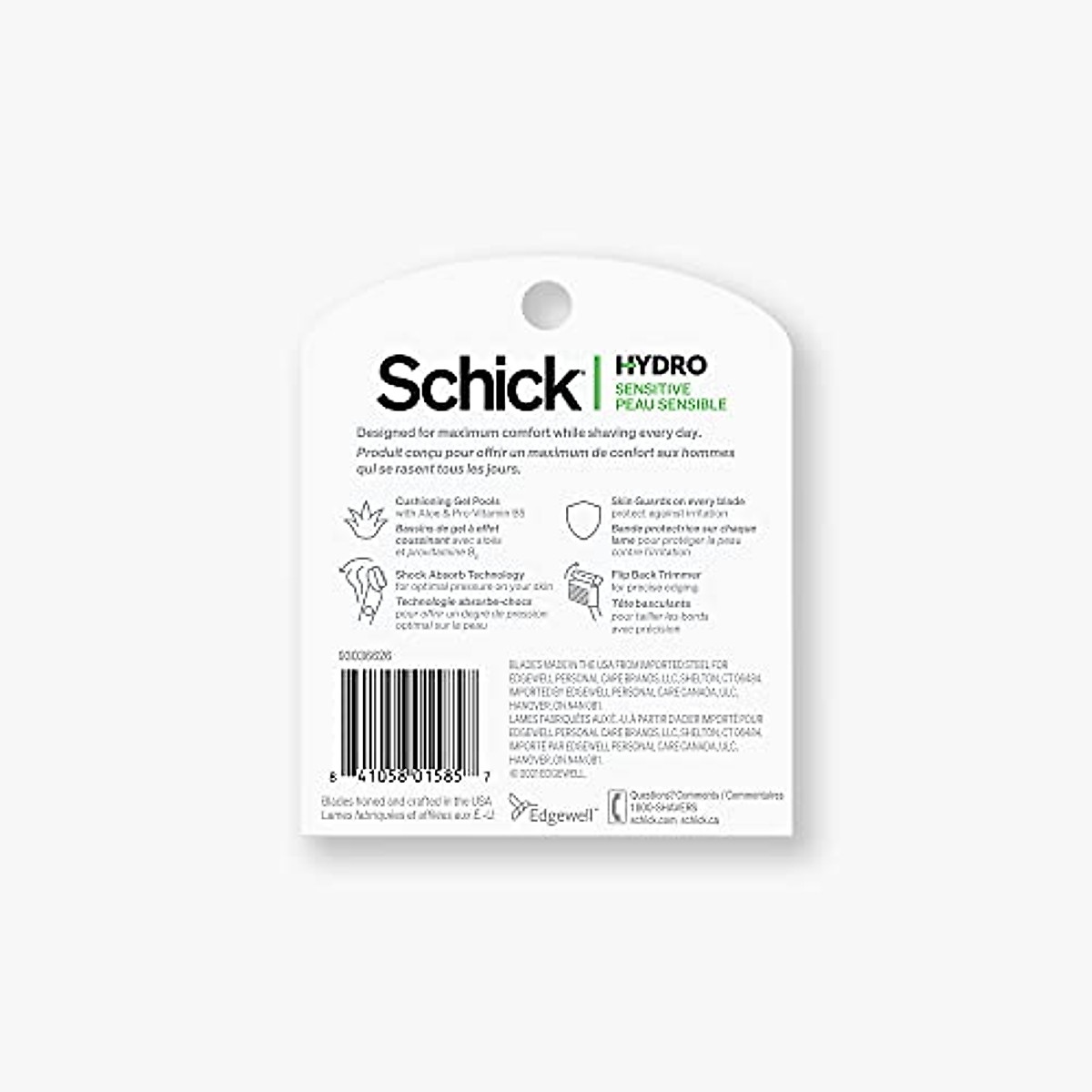 Schick Hydro 5 Sense Sensitive Skin Razor Refills for Men, 8 Count (Pack of 1)