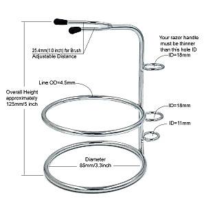 Professional Shaving Sets for Men,Universal Shaving Stand and Stainless Steel Shave Soap Bowl - Unbreakable and Rust Resistant for Smooth Wet Shaving