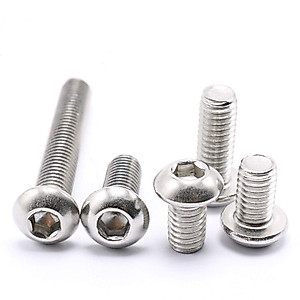 30 Pcs M5-0.8x20mm Button Head Socket Cap Screws, Stainless Steel 18-8 (304), Bright Finish, Fully Threaded, Allen Hex Button Head Screws (30 Pcs M5-0.8x20mm)
