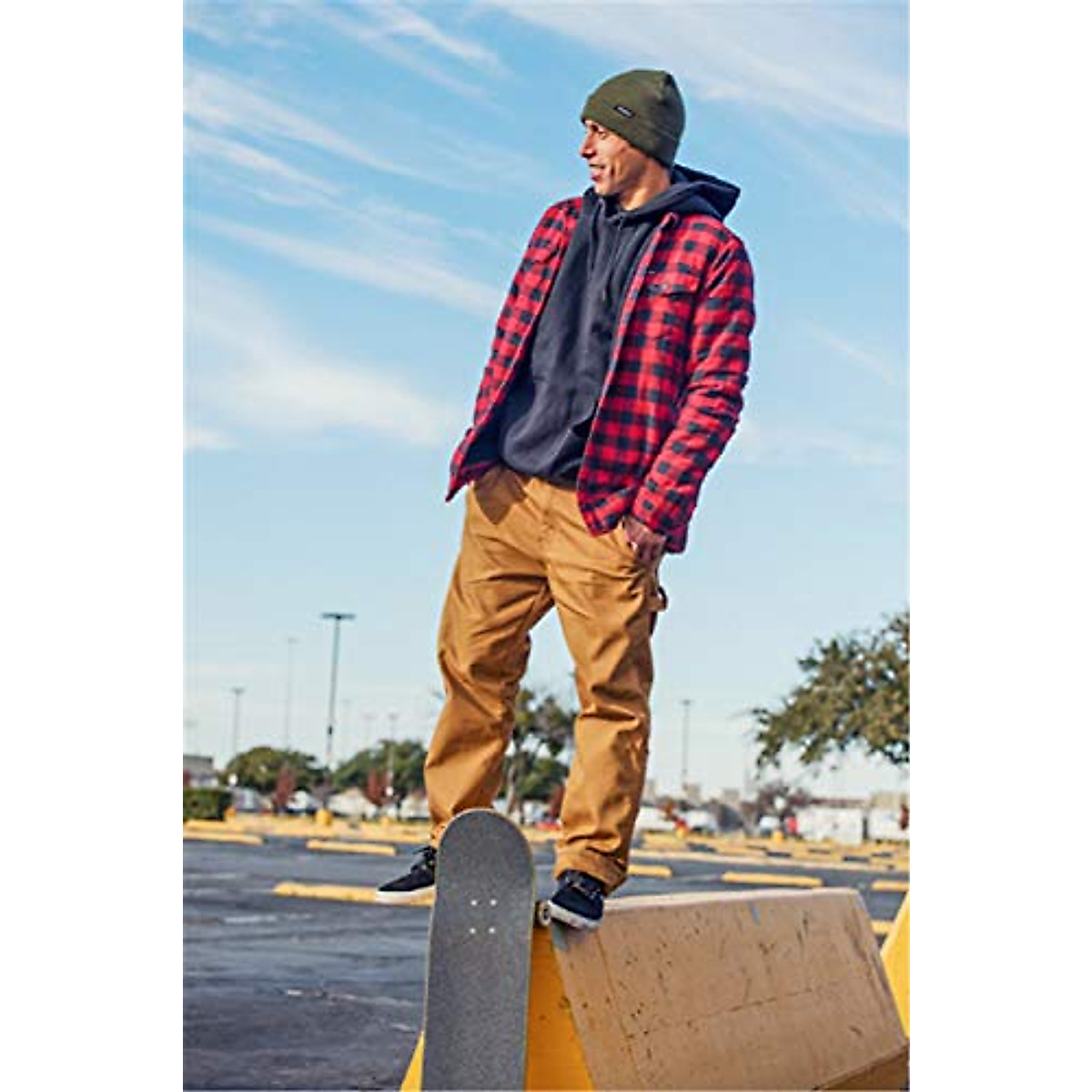 Dickies Men's Relaxed Fit Straight-Leg Duck Carpenter Jean, Black, 34W x 32L