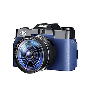 Camera 48MP Camera Digital WiFi 4K Vlogging Camera 16X Zoom Digital Camera Gift for Friends Family Restoring Ancient Ways Digital Camera (Size : Nocard, Color : Blue)