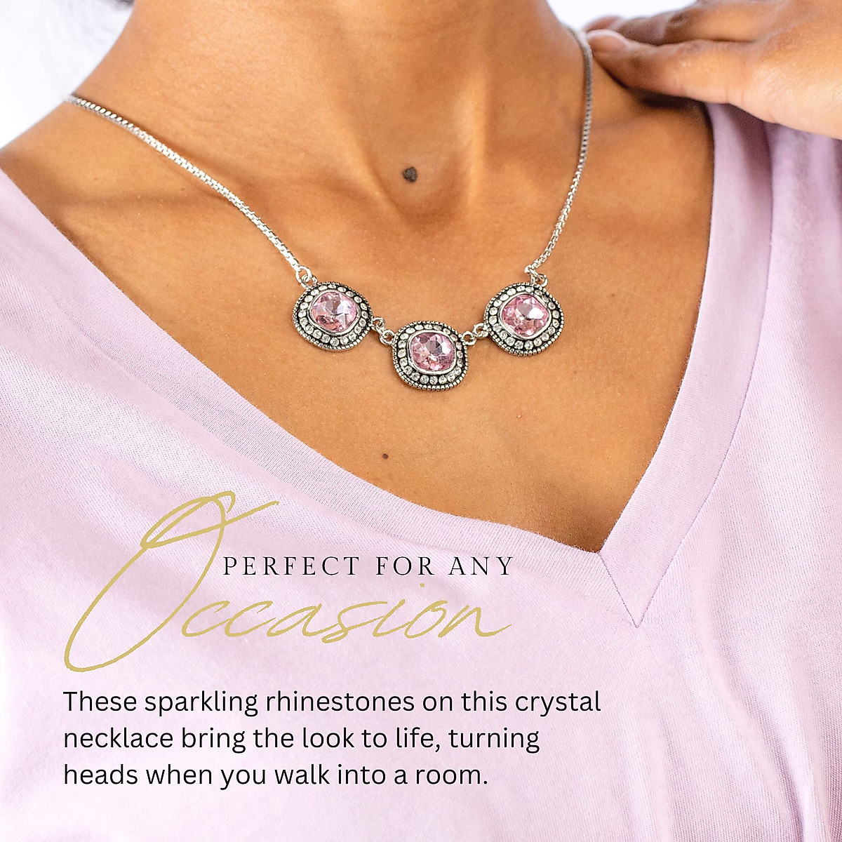 Olivia Welles Necklaces for Women - Radiant Collar Design - Dazzling Crystal Jewels, Exquisite Craftsmanship for Every Occasion or Event