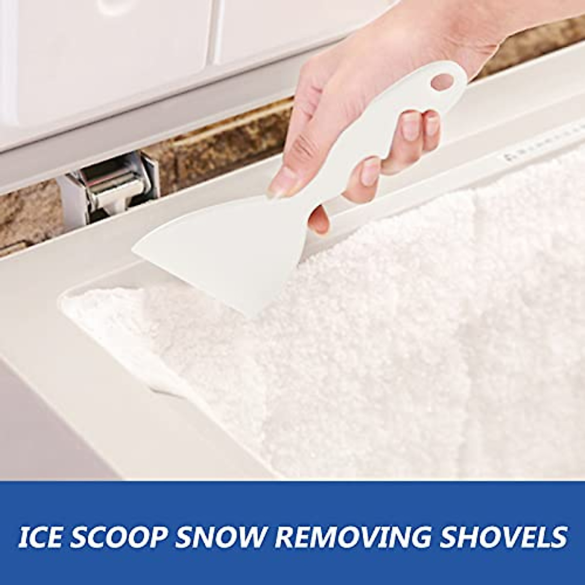 Yardwe 2pcs Ice Tools Remover Refrigerator Garden Deicing Freezer Tool Scoops Removing Plastic Shovels Car Frost Scraper Scrapers Snow for Practical Fridge Scoop Cleaning Household