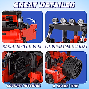 WISEPLAY Off-Road Pull Back Model Cars to Build for Kids 9-12 - 317 PCS STEM Car Building Kit for Boys 8-12 & Girls - STEM Building Toys for Boys Age 8-12 & Girls - Engineering Toys for Kids 8-10