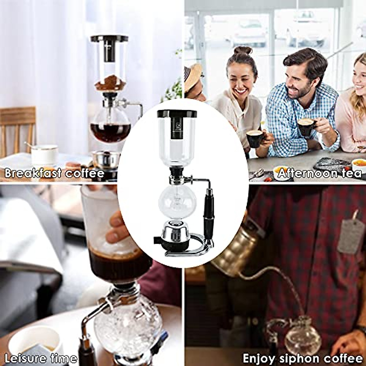 Boeng 5-Cup Coffee Syphon Tabletop Siphon (Syphon) Coffee Maker