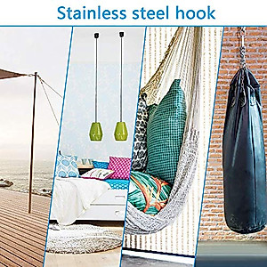 Stainless Steel Ceiling Hook Pad Eye Plate, BESTZY 1.8 inch Pad Eye Plate Wall Mount Hook, Marine Hardware Staple Hook Loop Screws Set (Pack of 8)