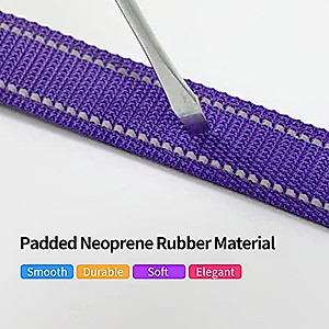 LIEVUIKEN 2 Pieces Reflective Dog Collar with Safety Locking Buckle, Adjustable Soft Breathable Comfortable Nylon Pet Collar for Small, Medium and Large Dogs, 5 Sizes