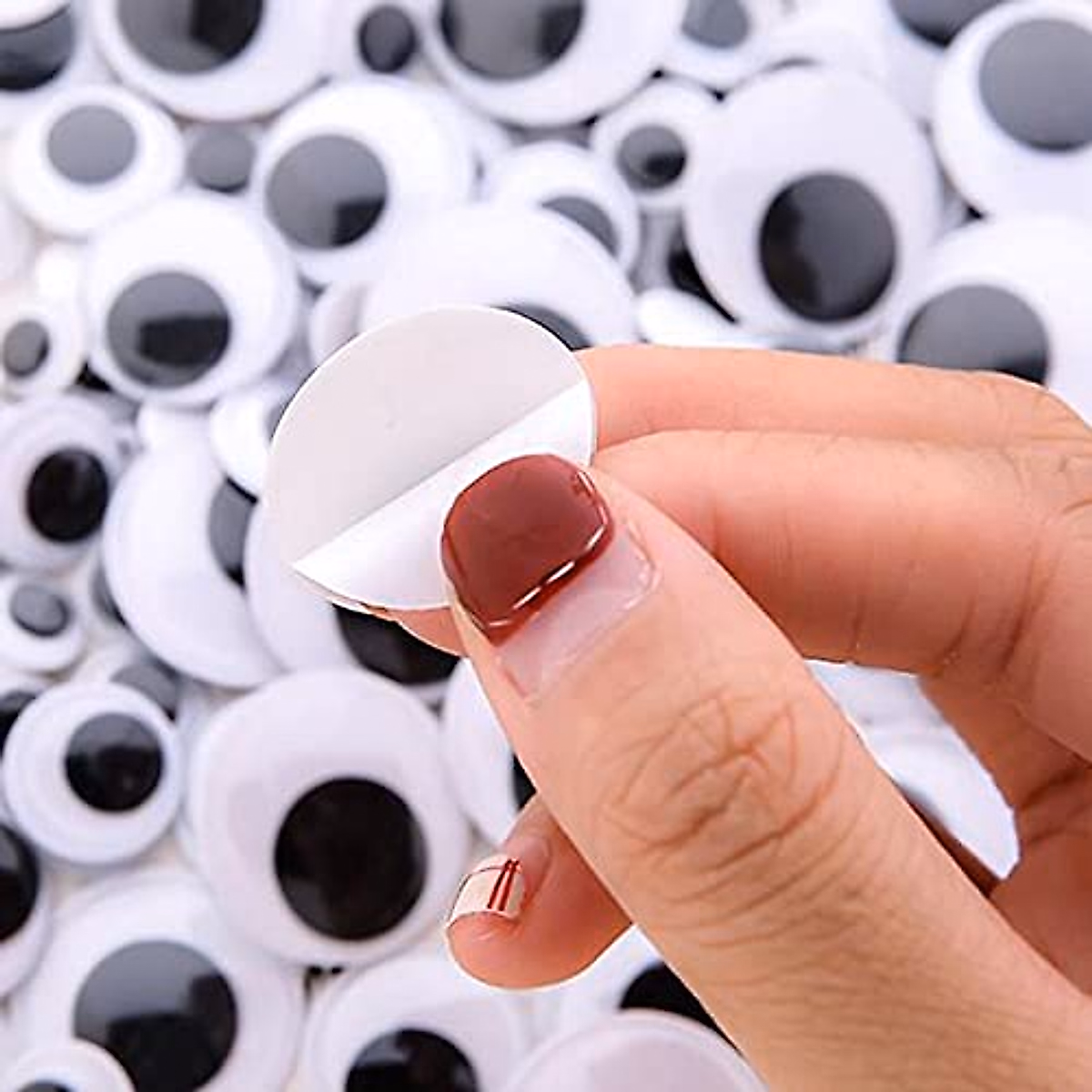 100pcs/50pcs Self-Adhesive Googly Wiggle Eyes DIY Scrapbooking Crafts Projects DIY Dolls Accessories Crafting(Multicolor Mixed 42PCS)
