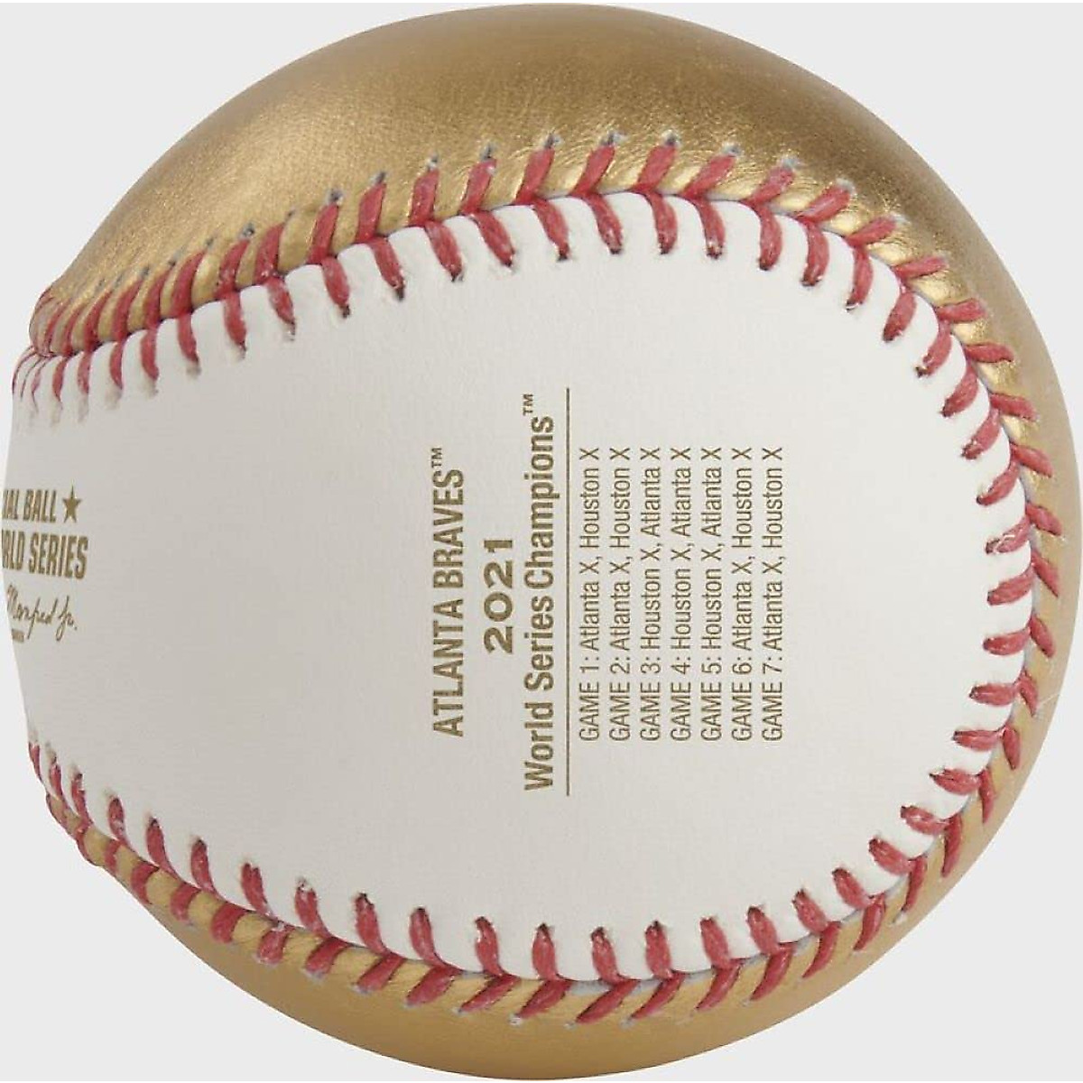Rawlings | Official 2021 World Series Champions | Atlanta Braves | Commemorative Baseball | Game Scores Edition
