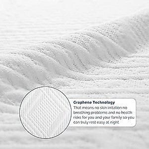 IULULU 10 Inch Full Size Memory Foam Mattress, Mattresses in a Box, Breathable Removable Quilted Cover, Medium Feeling, White