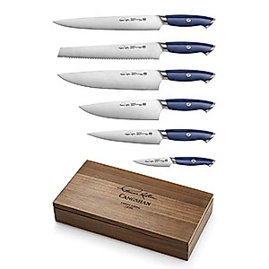 Cangshan Thomas Keller Collection, The French Laundry Blue Color Special Edition, 6-Piece Knife Set