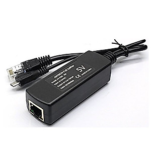 ANVISION Active 48V to 5V 2.4A PoE Splitter Adapter with Micro USB Plug, IEEE 802.3af Compliant, for Tablets, Dropcam or Raspberry Pi, IPC, IP Camera and More