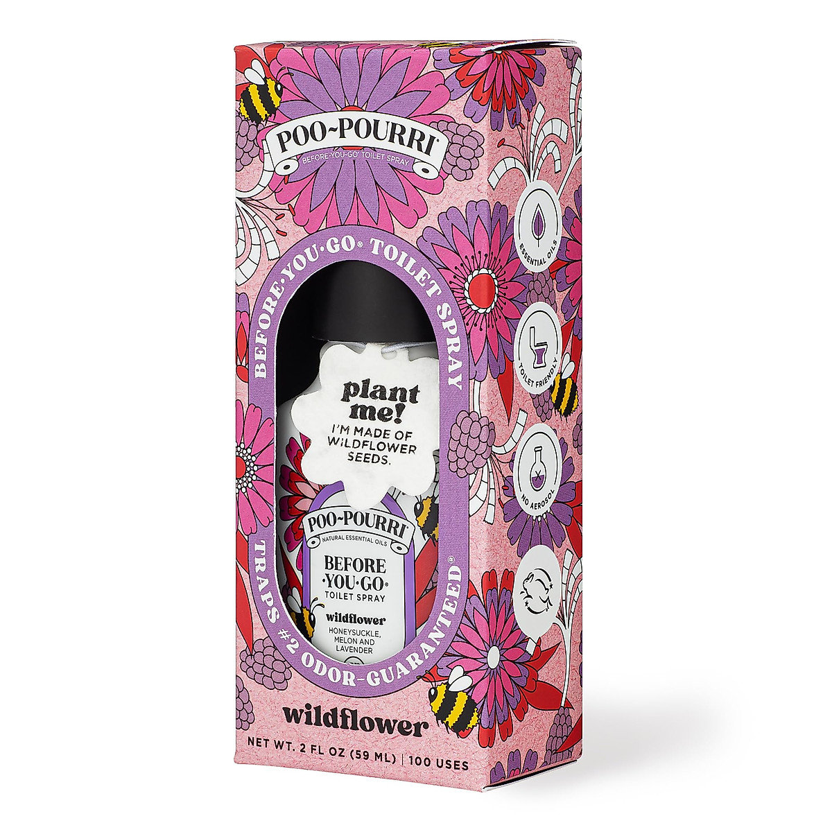 Poo-Pourri Before-You-Go Toilet Spray, Wildflower, 2 Fl Oz