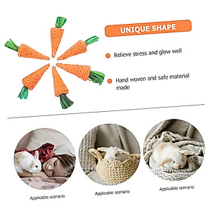 BESTOYARD 24 Pcs Chewy Straw Radish Guinea Pig Toy Rabbit Toy Bunny Cages Accessories Bunny chew Carrot Teething Toys Hamster Toys for Hamster Toy for Rat Artificial Snack