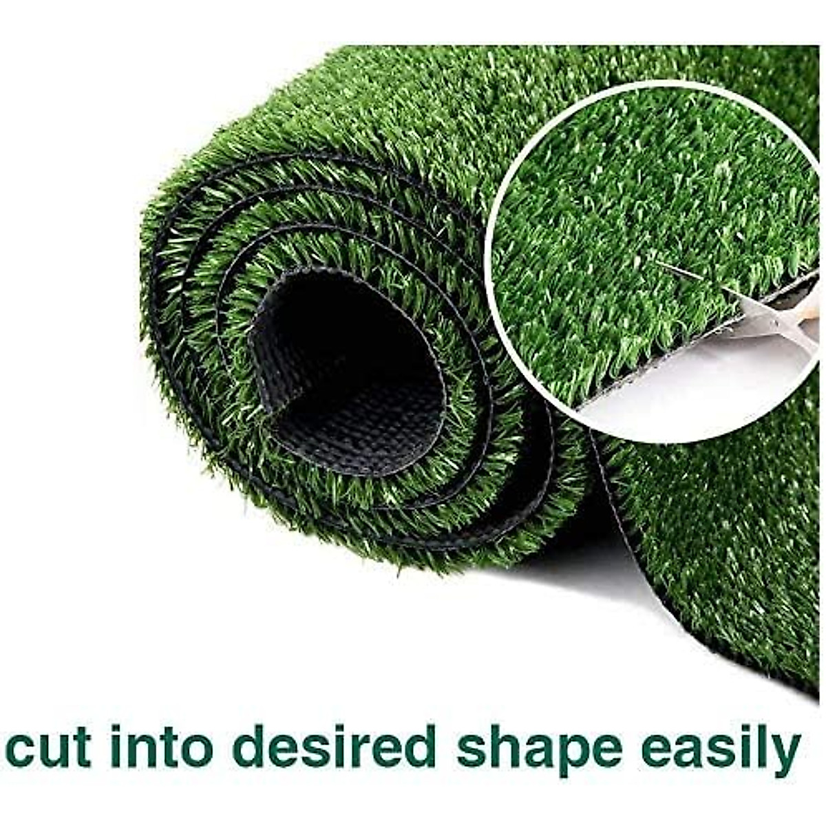 Petgrow Synthetic Artificial Grass Turf 5FTX8FT, Indoor Outdoor Balcony Garden Synthetic Grass Mat, Party Wedding Christmas Rug,Drainage Holes Faux Fake Grass Rug Carpet for Pets